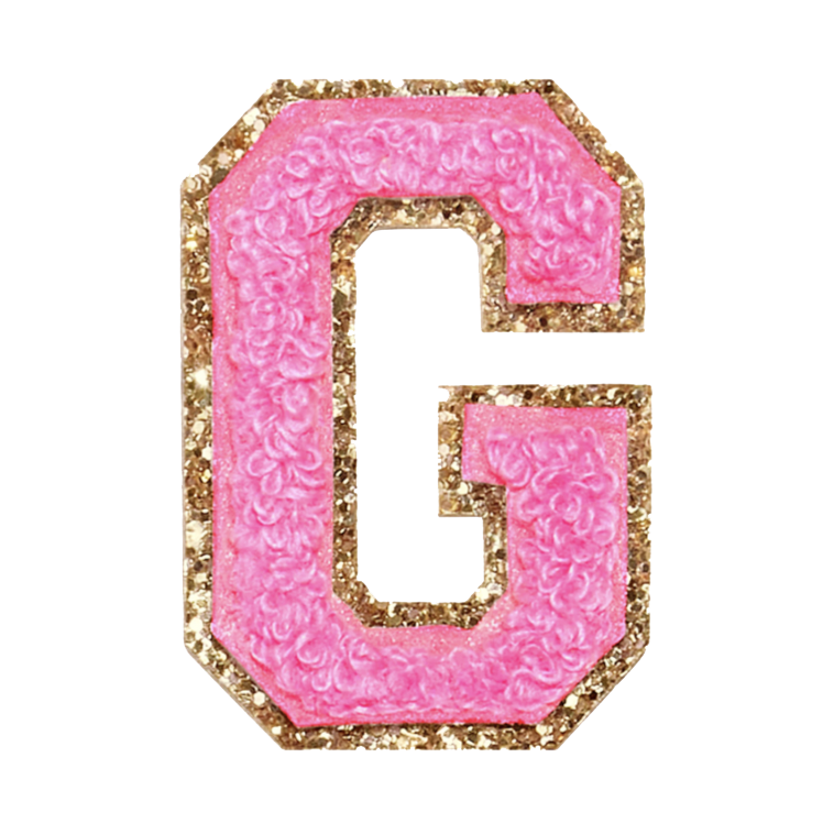 Varsity Pink Glitter G – SPACEPANDA